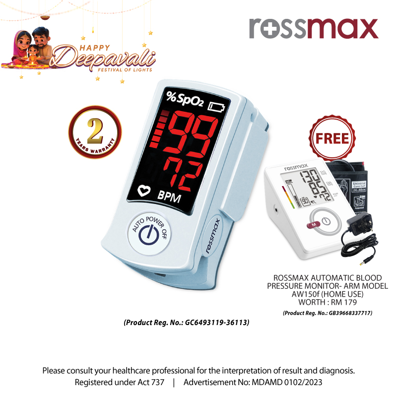 Rossmax Fingertip Pulse Oximeter – Model SB100