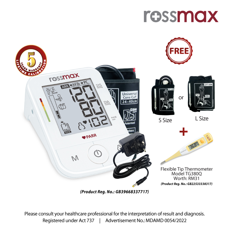 ROSSMAX “PARR” AUTOMATIC BLOOD PRESSURE MONITOR - ARM MODEL X5 (HOME ...